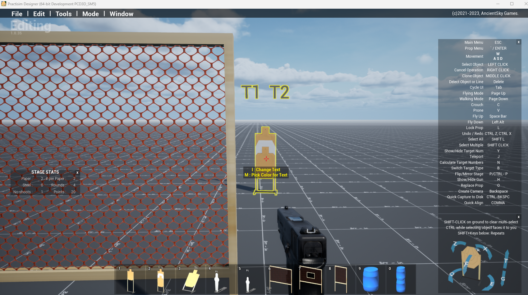 Practisim Designer Keyboard Mapping - Match Directing